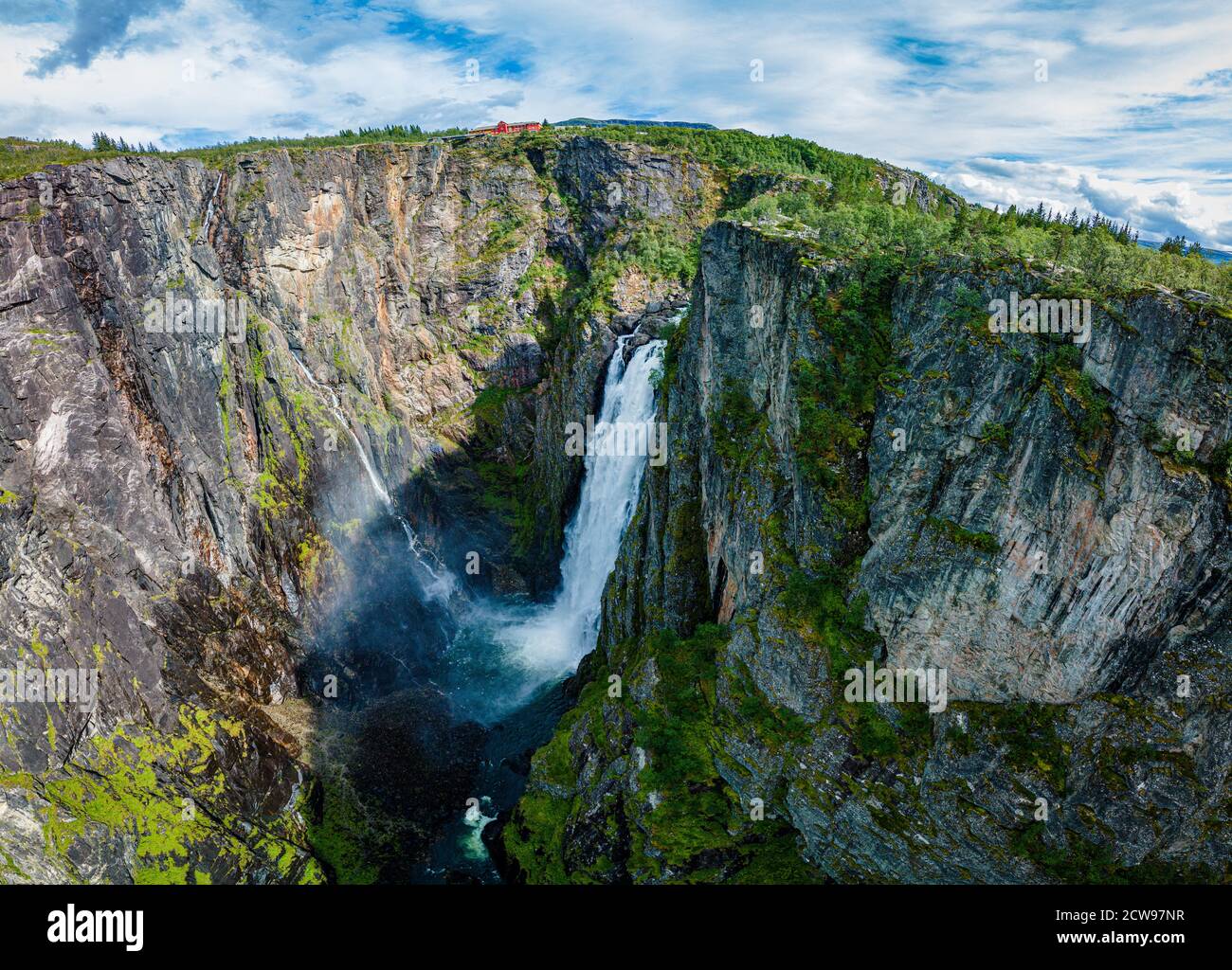 Voringfossen, Norway, the largest waterfall in the country, panorama ...