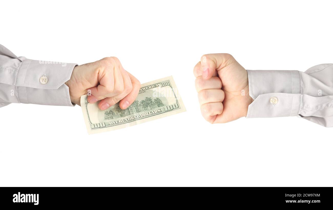 Hand fist money front hi-res stock photography and images - Alamy