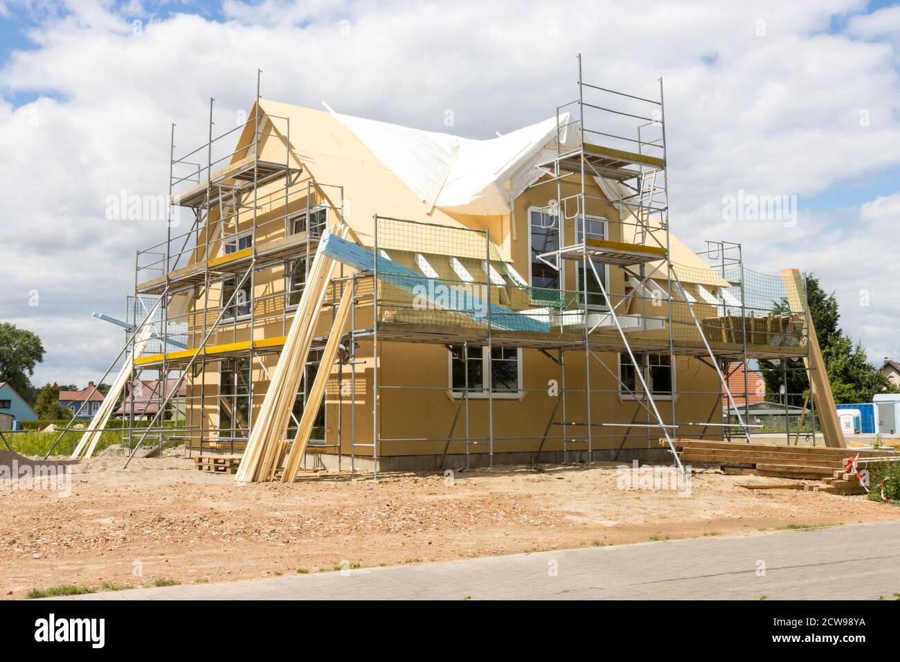 A construction site with raw construction Stock Photo - Alamy