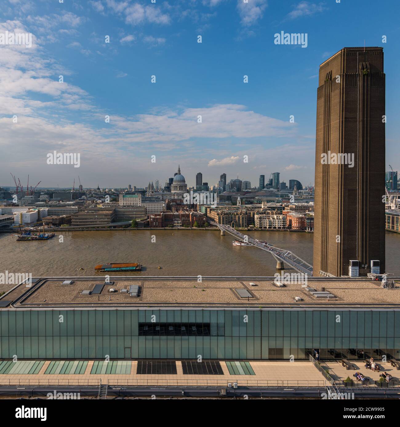 Views across London from Tate Modern museum, London, United Kingdom ...