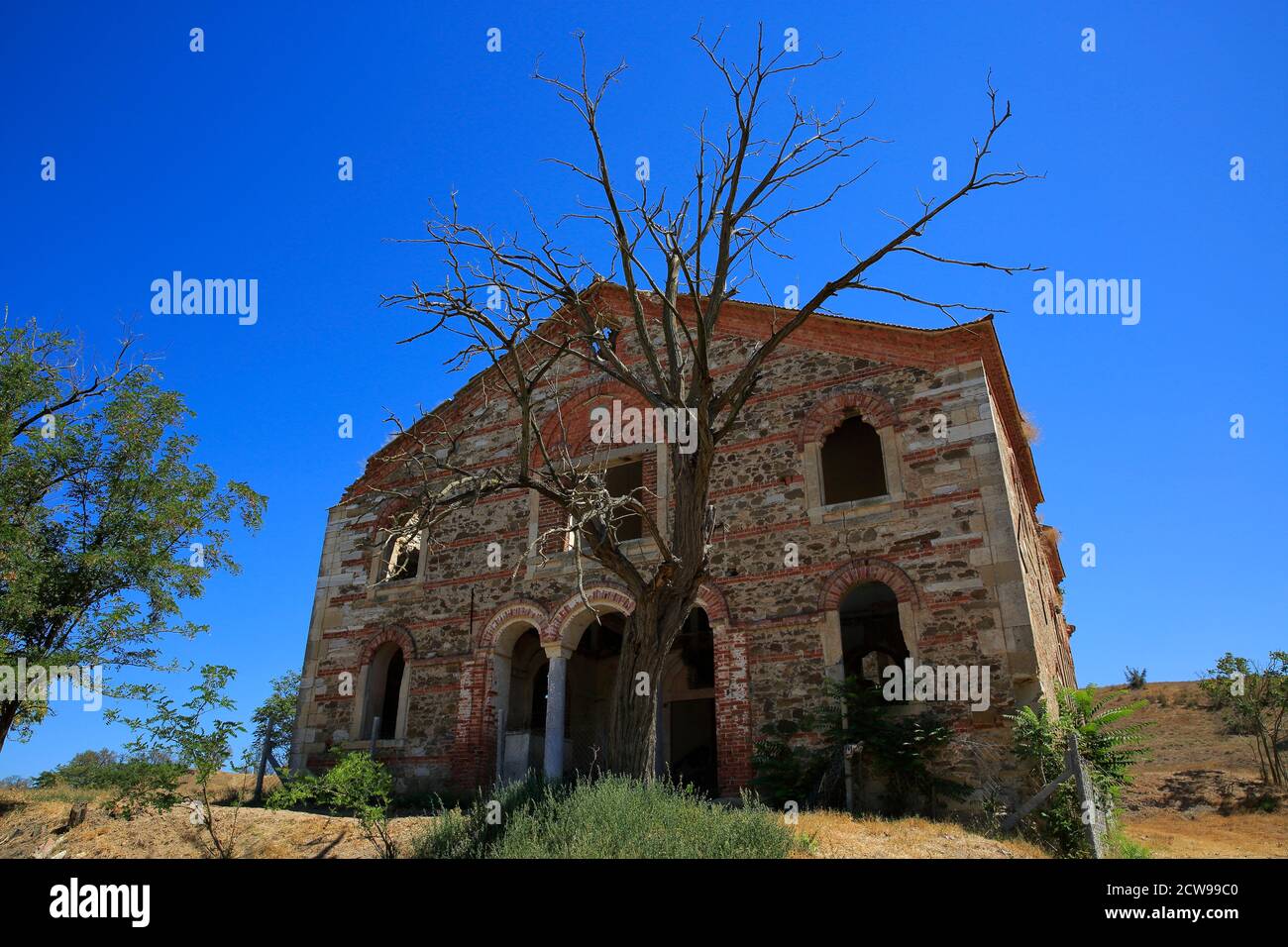 Ruins of the historical Germiyan Church. Silivri, Turkey. It was built ...