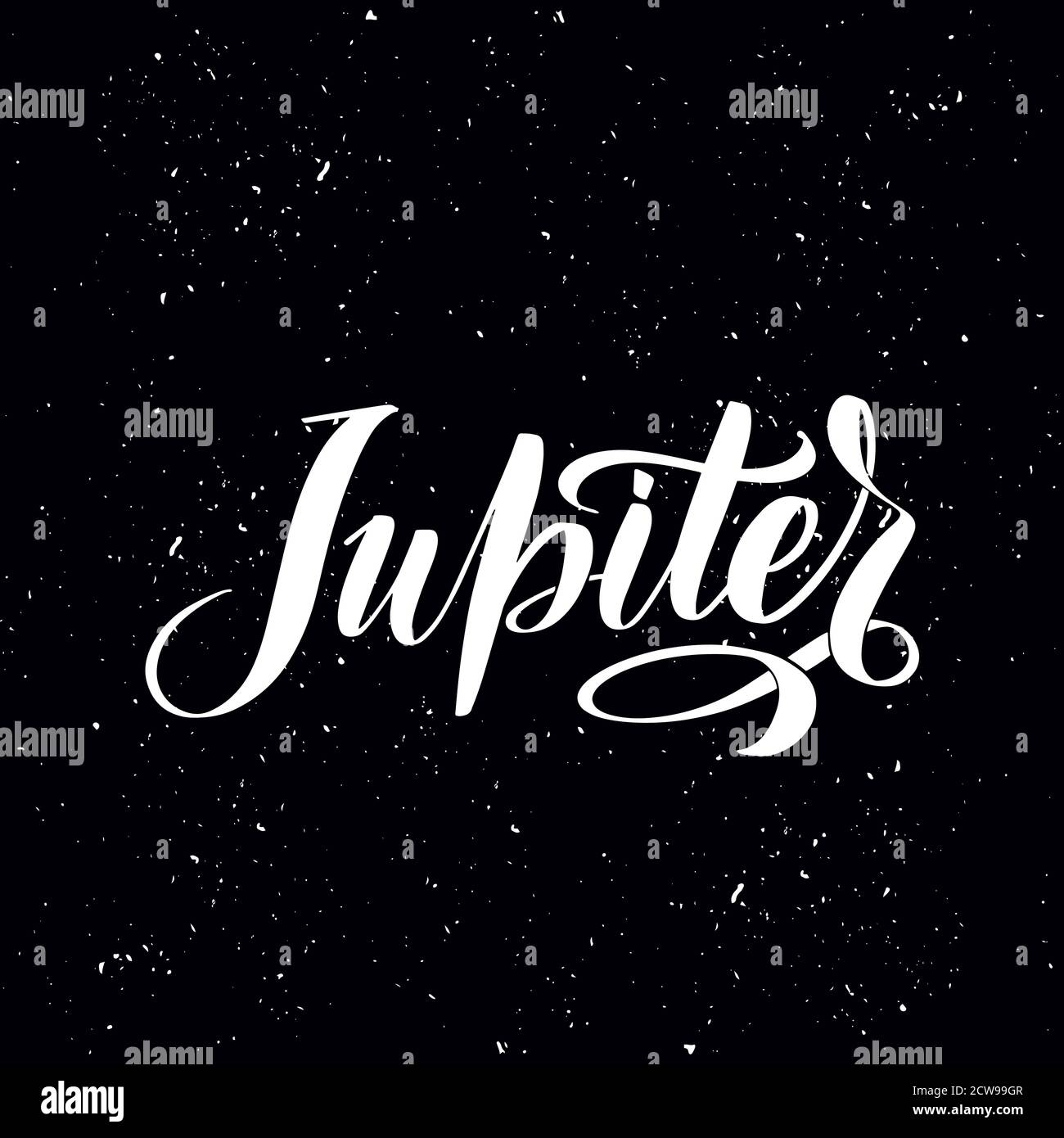 Logo with Jupiter Planet. Vector Illustration isolated on white ...