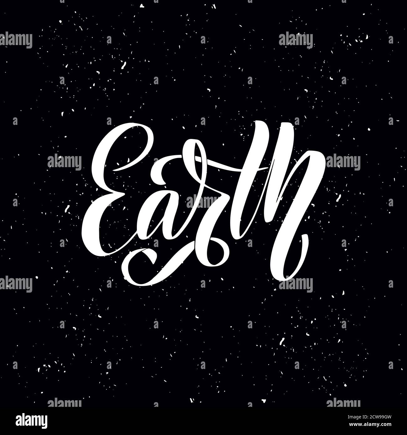 Earth handwritten lettering.Earth typography vector design template ...