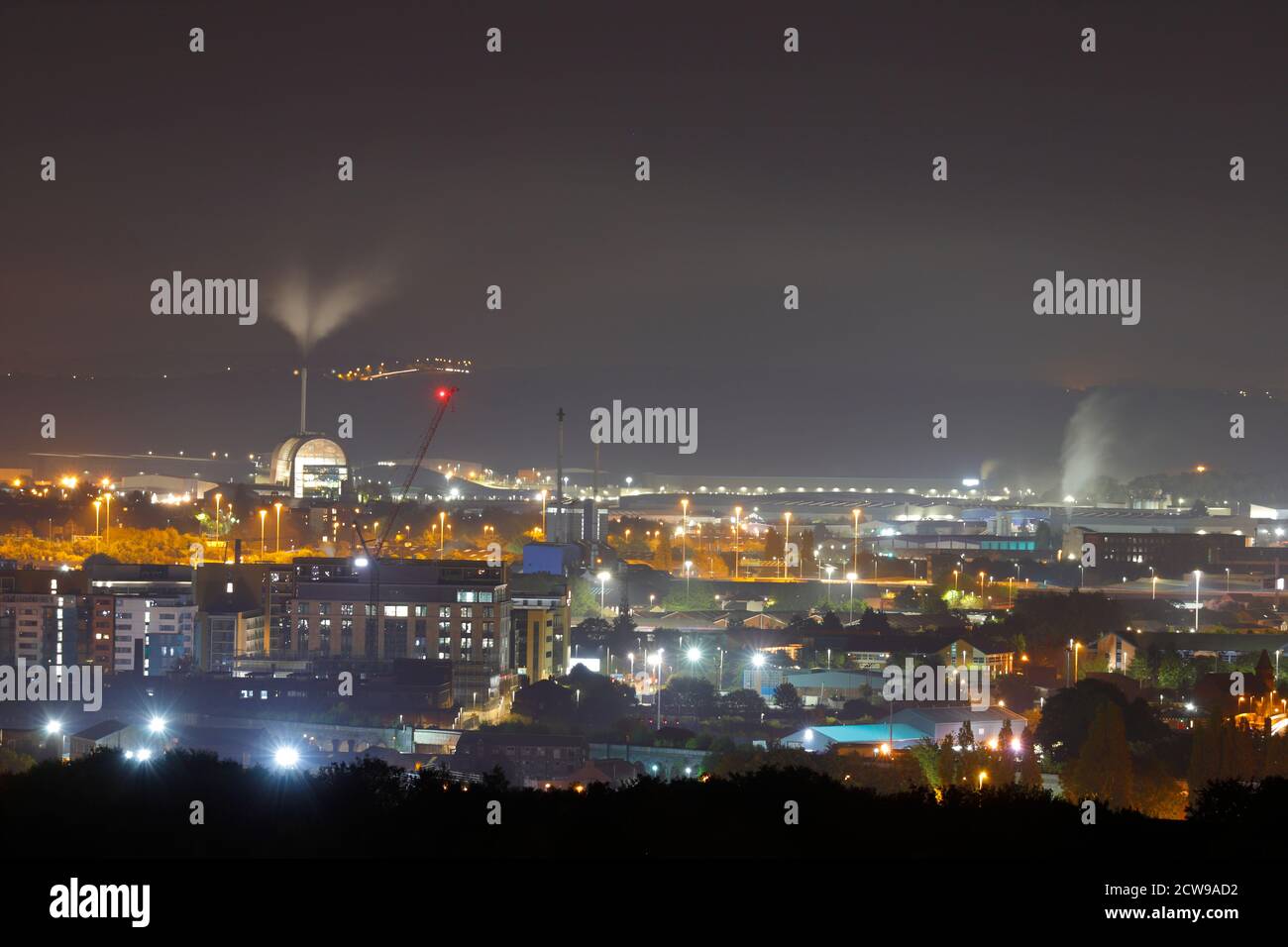 Landscape in Leeds with Viola Plant letting off steam and the ...