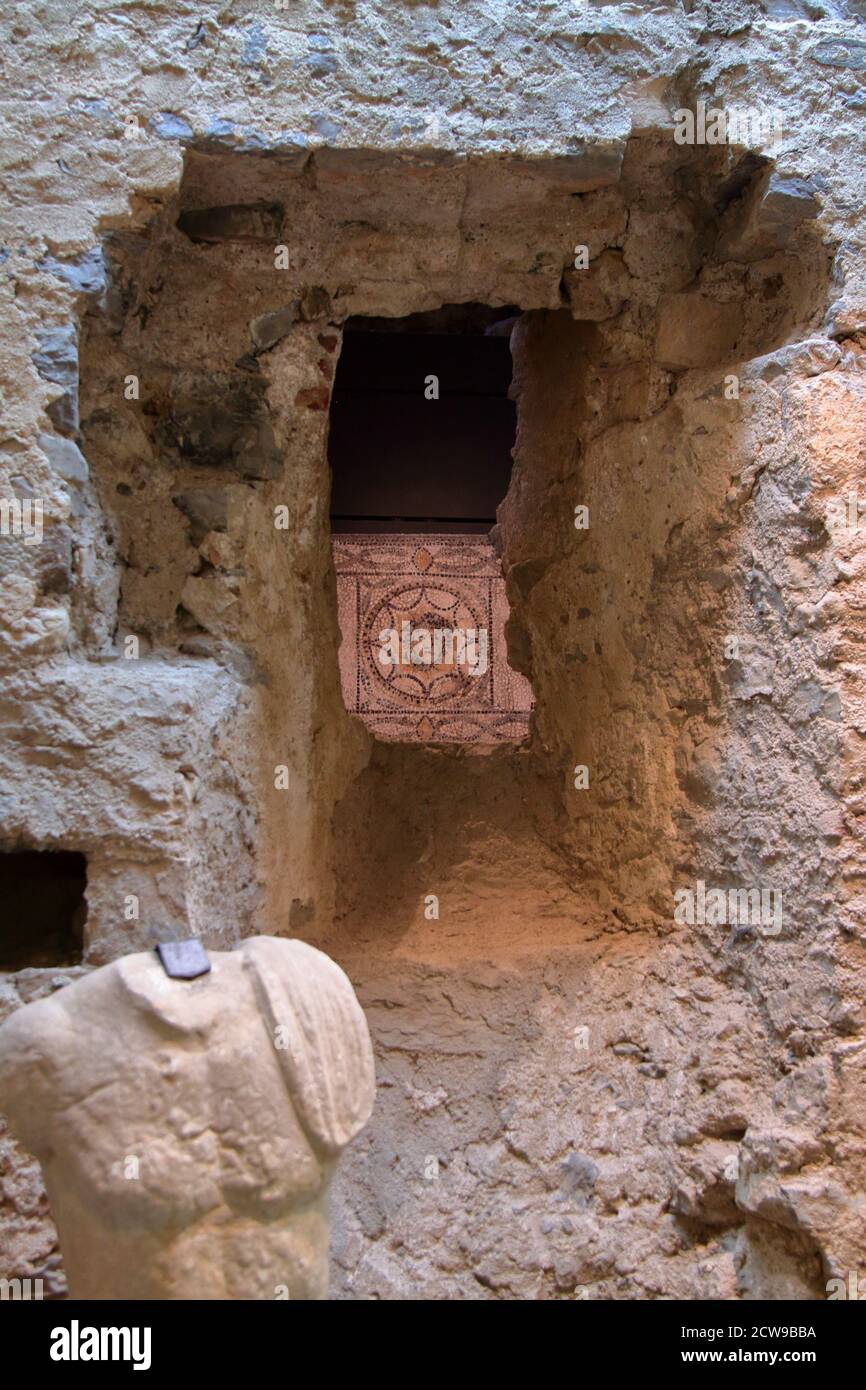Roman archaeological finds at the museum in LaSpezia, Italy Stock Photo ...