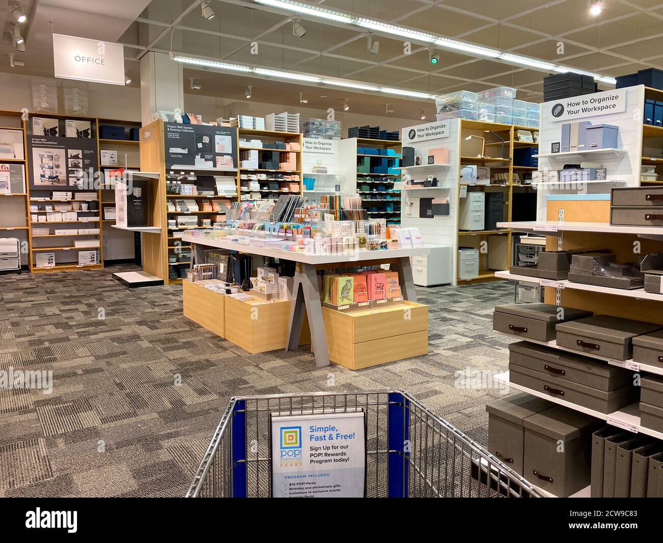 Orlando, FL/USA-9/28/20: A display of office organization products at ...