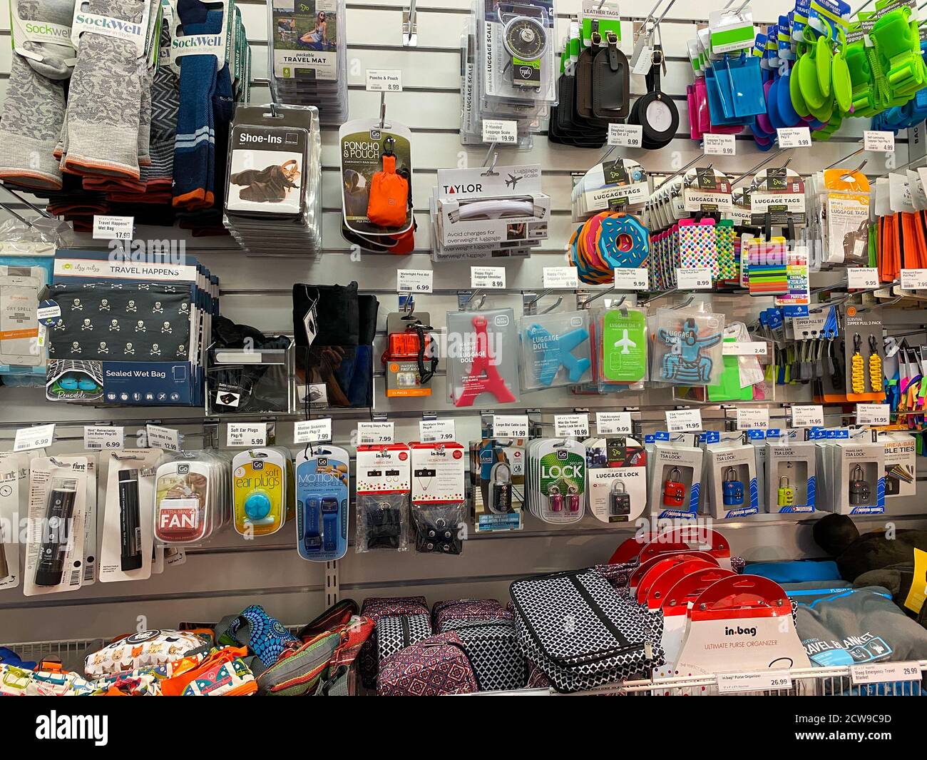Orlando FL USA 9 28 20 The travel accessories display at The Container Store retail organizing store Stock Photo Alamy