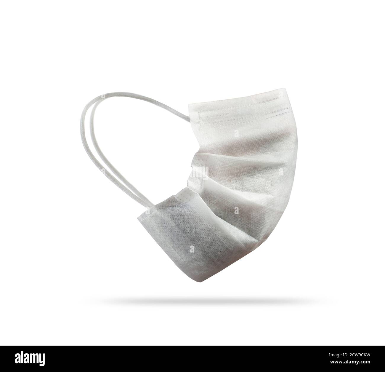 Side view of an Isolated face mask on a white background Stock Photo ...