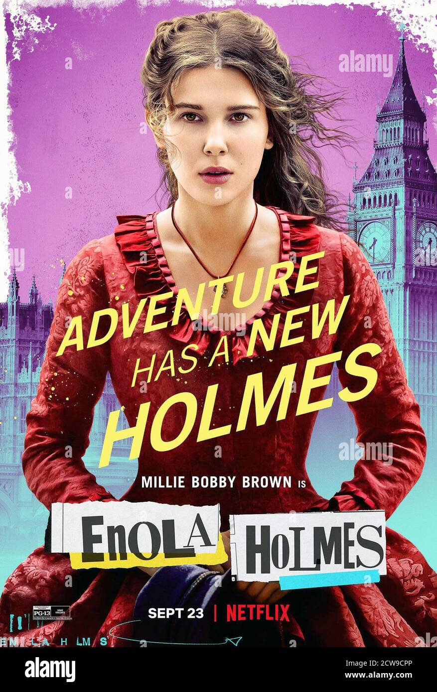 ENOLA HOLMES, US character poster, Millie Bobby Brown as Enola Holmes, 2020. © Netflix ...