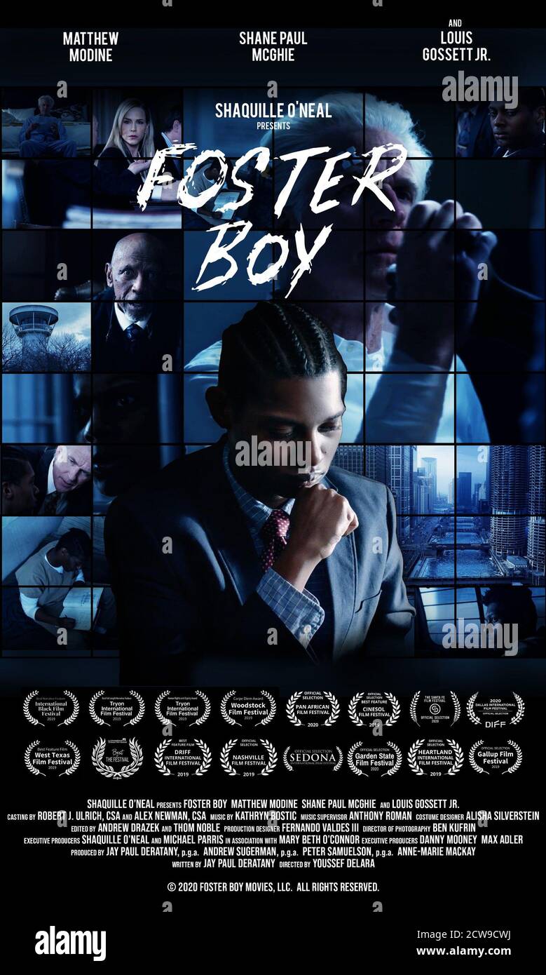FOSTER BOY, poster, left column from top: Matthew Modine, Modine, Shane ...