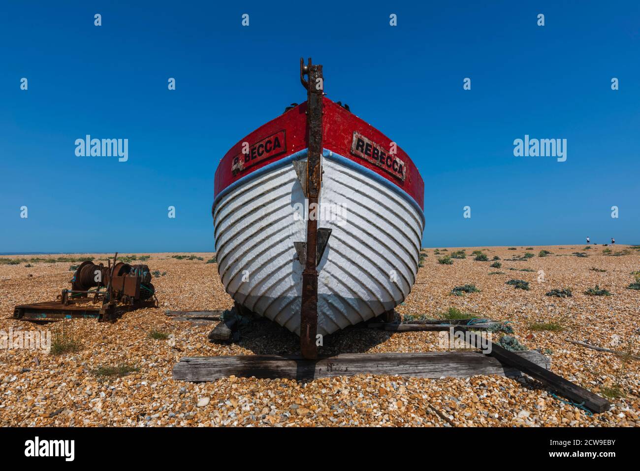 England, Kent, Dungeness, Clinker Fishing Boat Stock Photo - Alamy