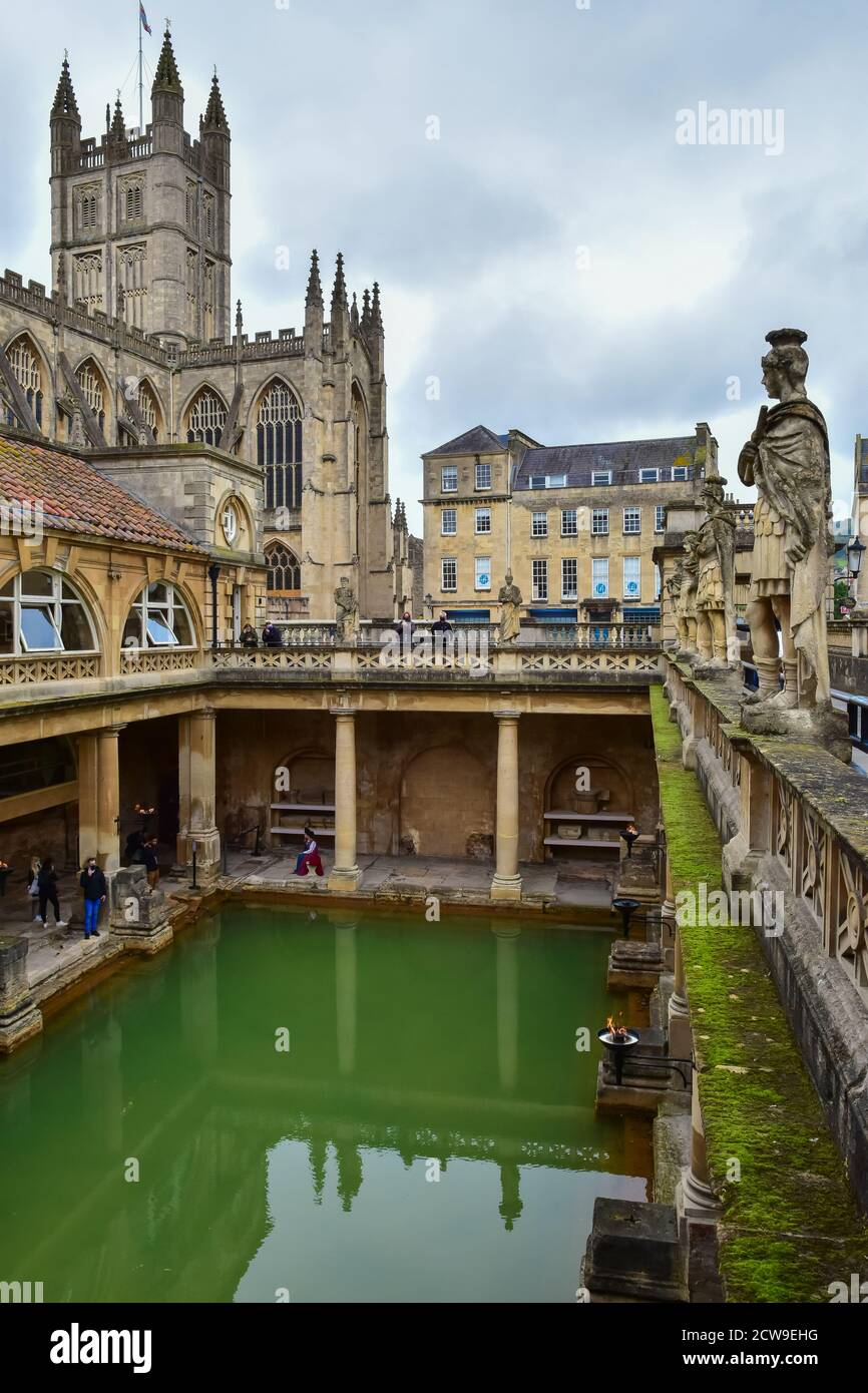 The Great Bath in Roman Baths, Bath, England Stock Photo - Alamy