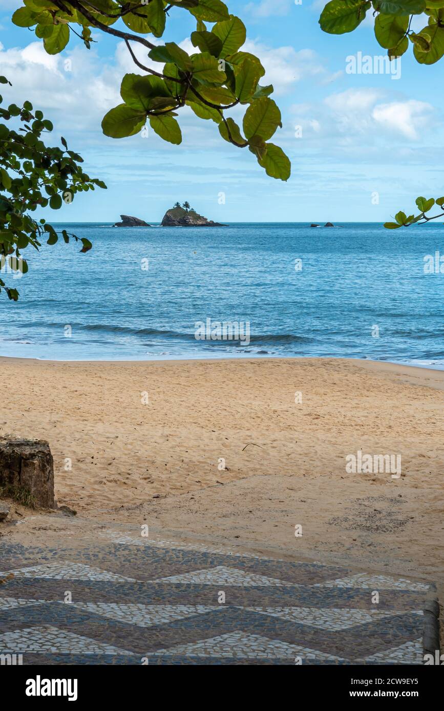View of small brazilian tropical beach Stock Photo - Alamy