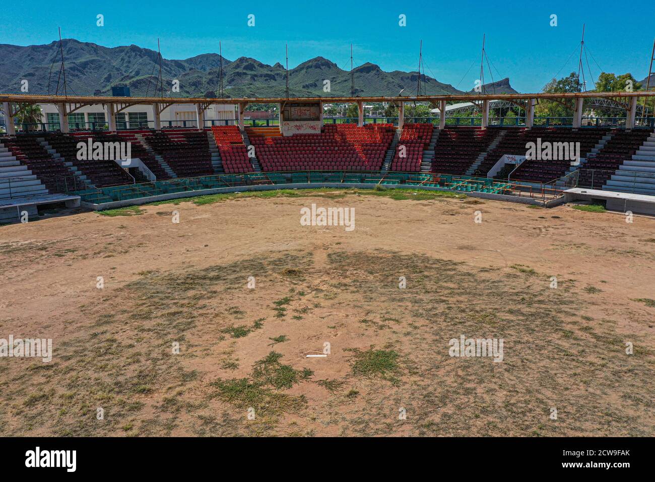 Aerial view of the playing field of the old Abelardo L. Rodríguez ...