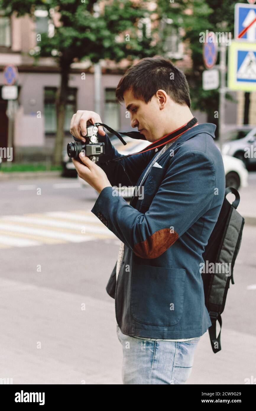 Wedding photographer professional equipment looking for a good angle ...