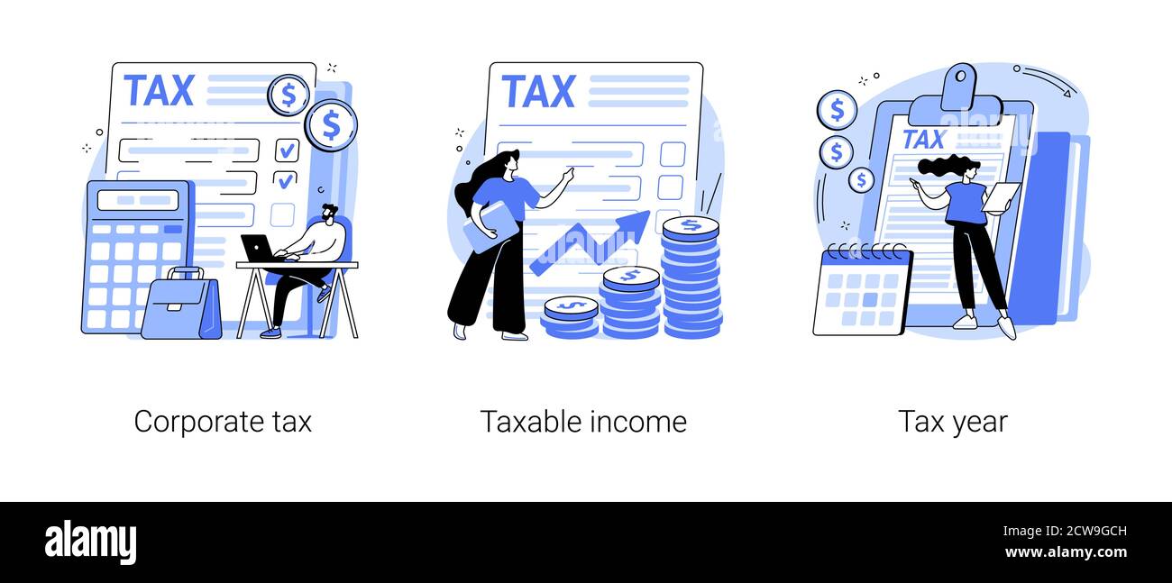 Tax preparation abstract concept vector illustrations Stock Vector ...