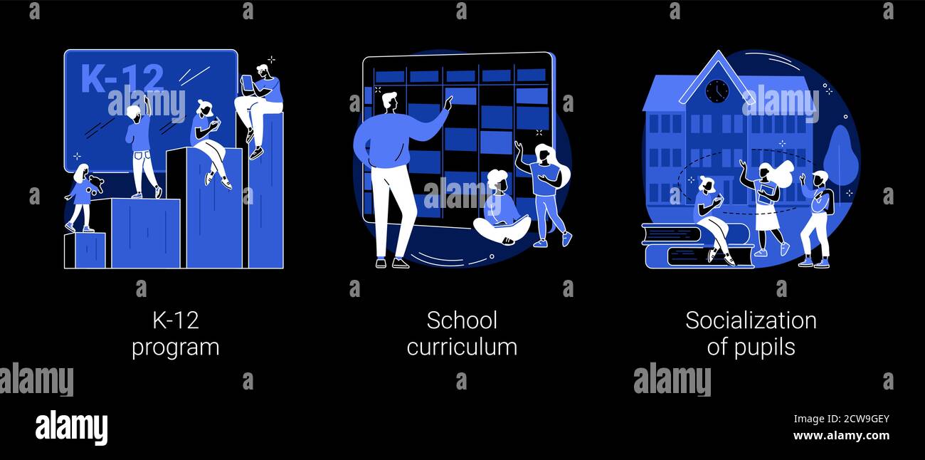 Education program abstract concept vector illustrations Stock Vector ...