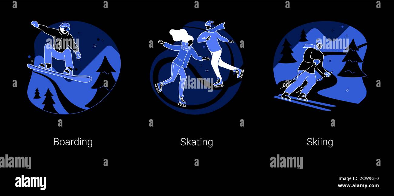 Winter sport abstract concept vector illustrations Stock Vector Image ...