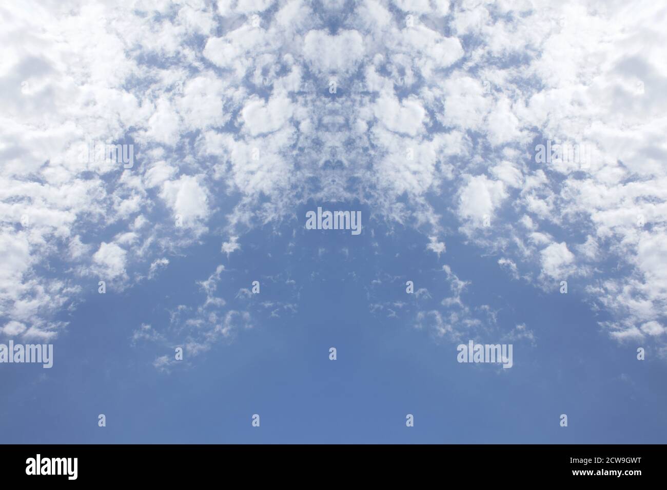 Tripping psychedelic blue sky with clouds background modern high ...