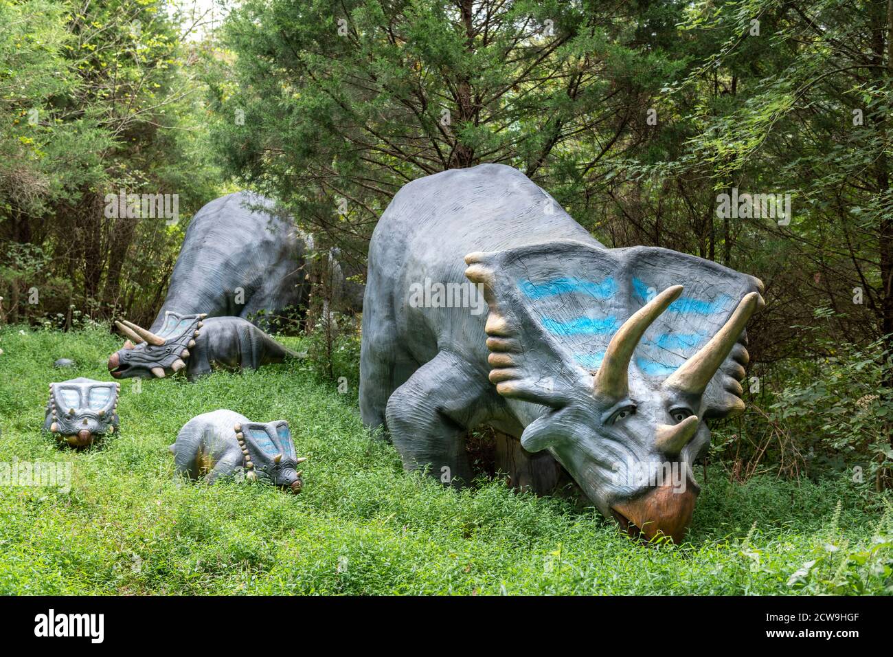 Cave City Kentucky, USA 09-24-20 Dinosaur World is a great outdoor ...
