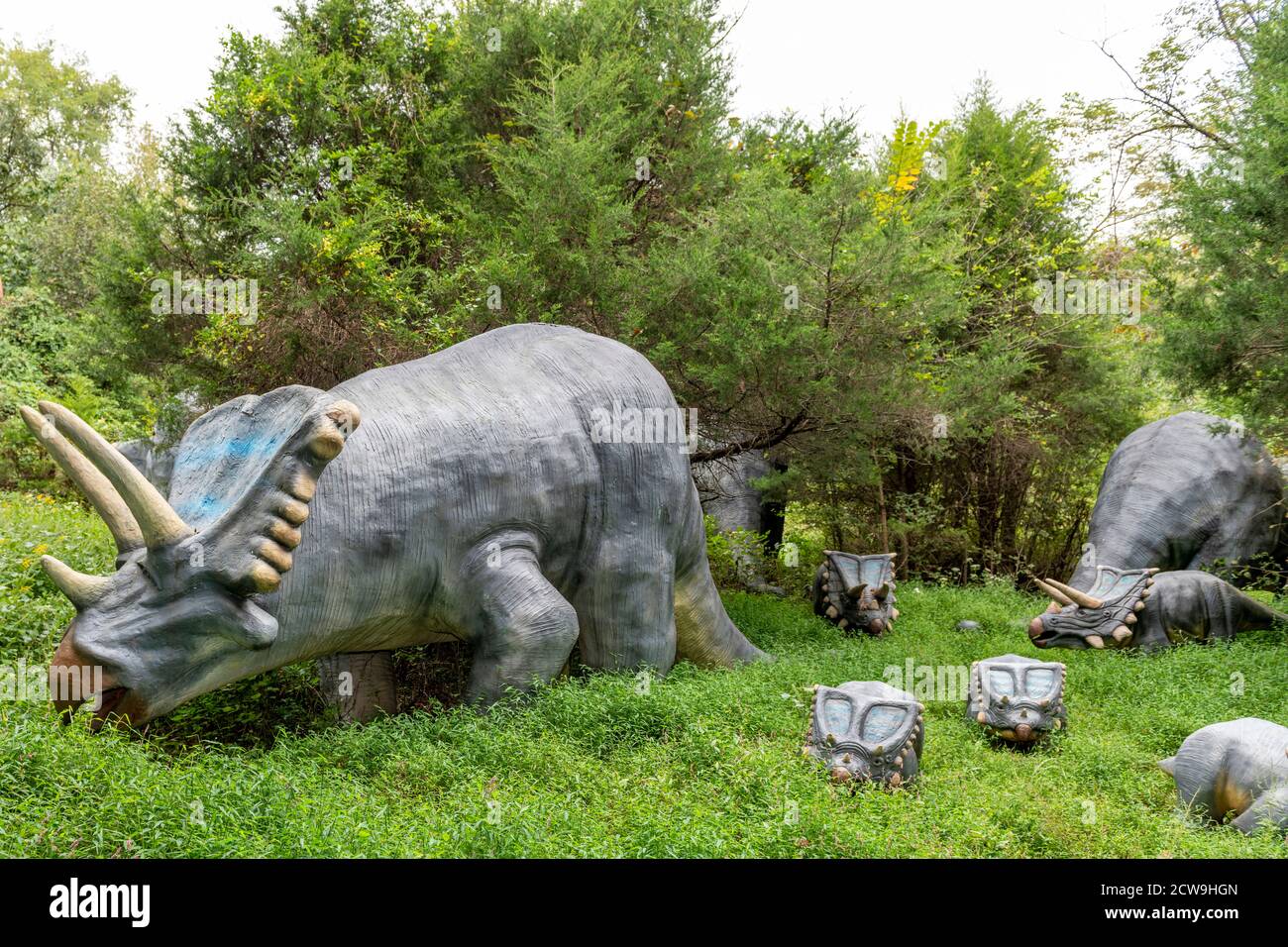 Cave City Kentucky, USA 09-24-20 Dinosaur World is a great outdoor ...