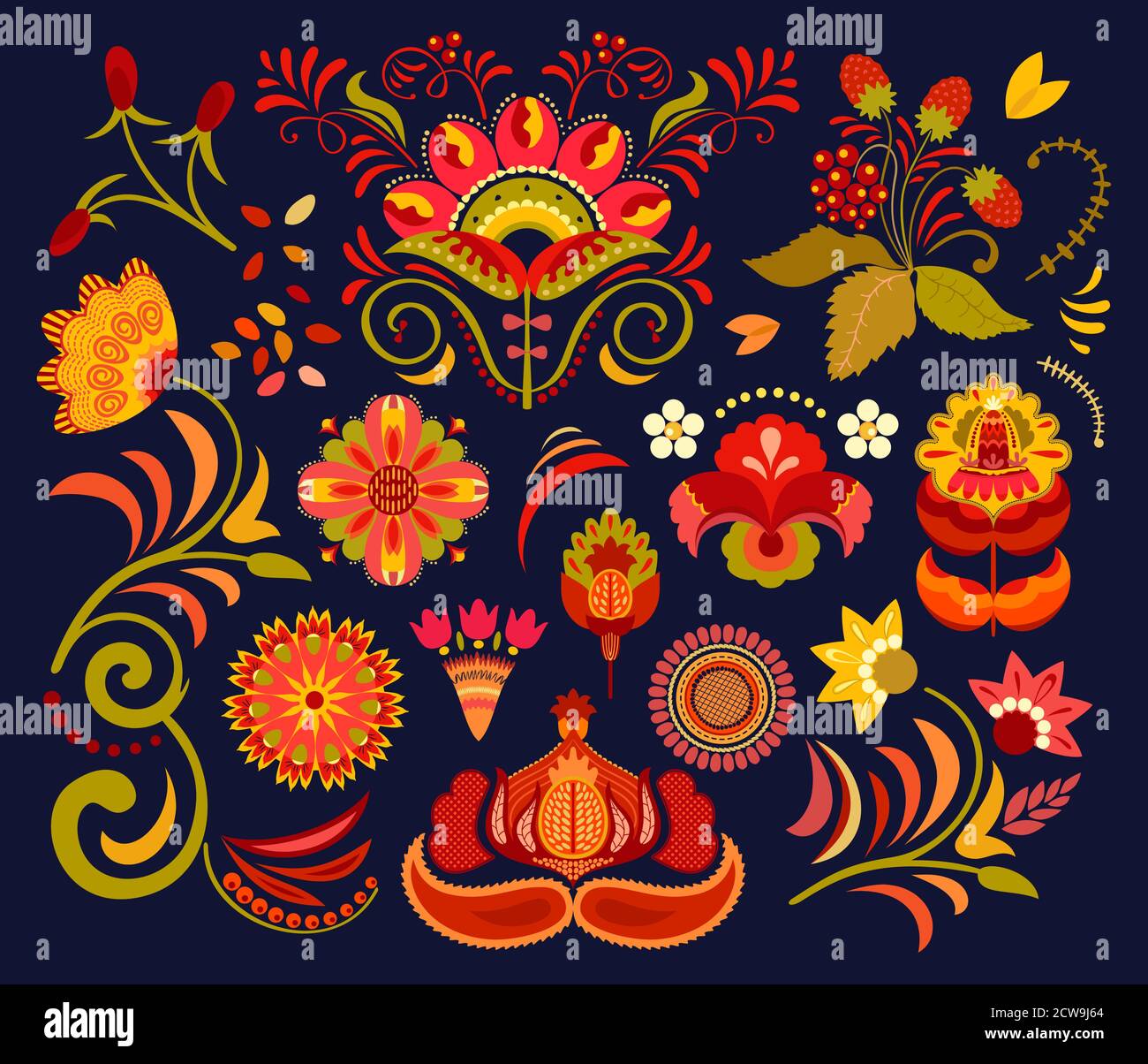 Scarlet berry Stock Vector Images - Alamy