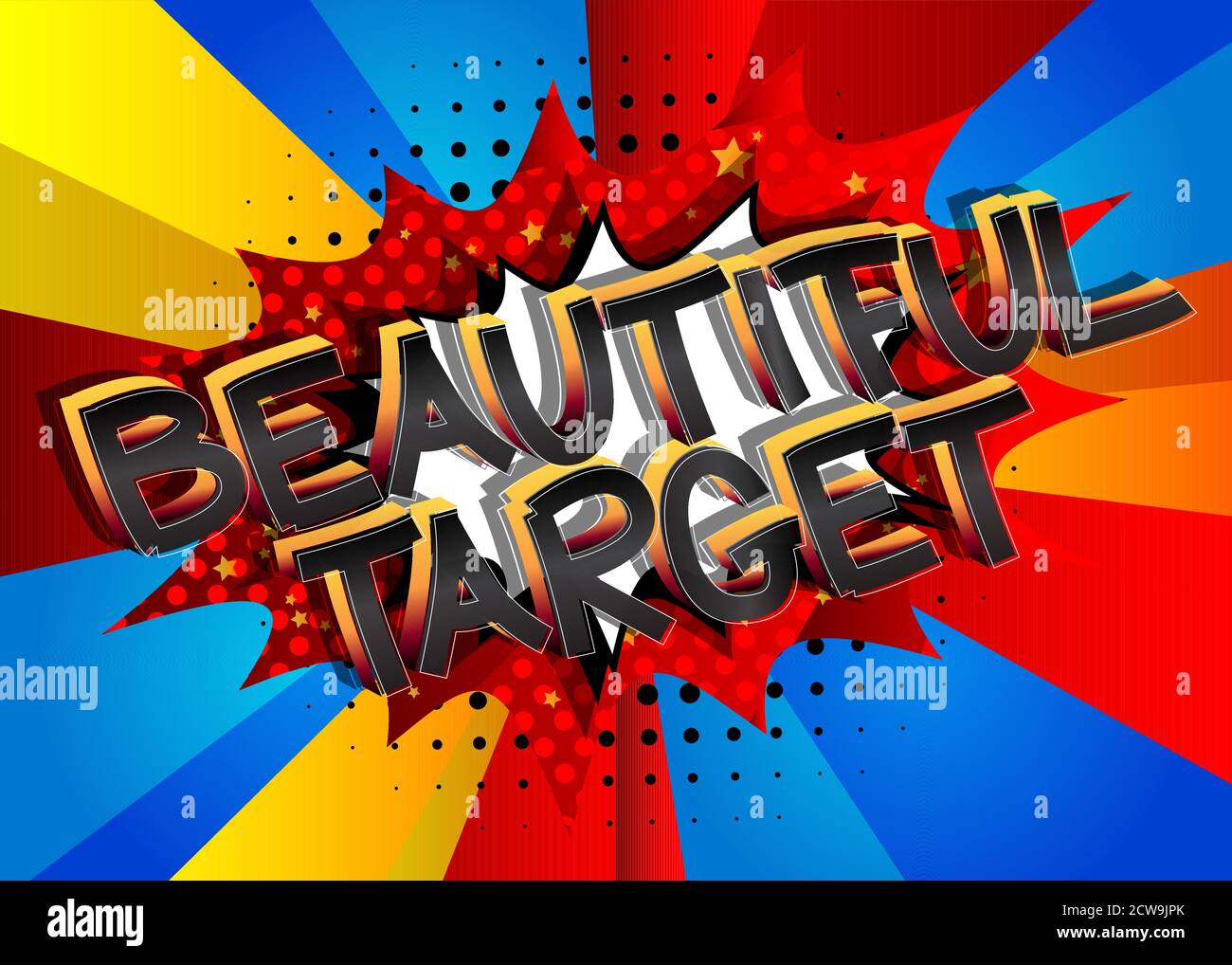 Beautiful Target Comic book style cartoon words on abstract comics ...