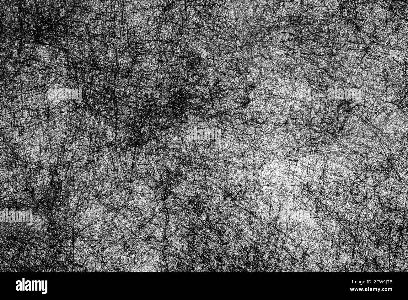 hand draw abstract background of black Fiber lines on white background ...