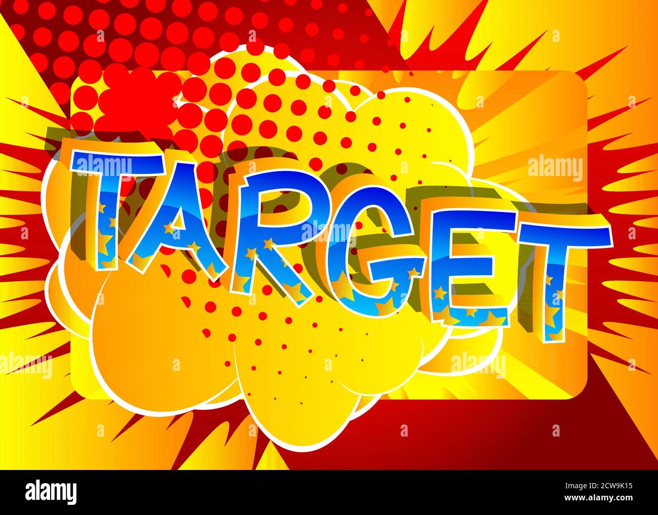 Target Comic book style cartoon words on abstract comics background ...
