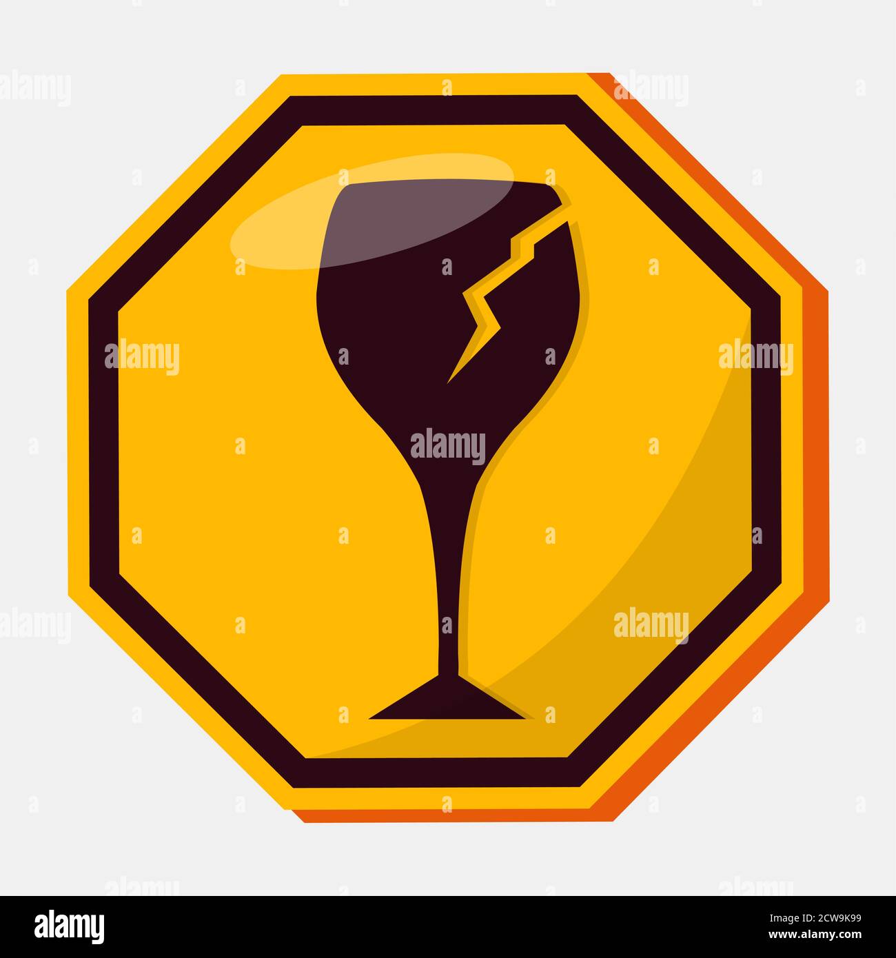 fragile sign vector illustration in flat style Stock Vector Image & Art ...