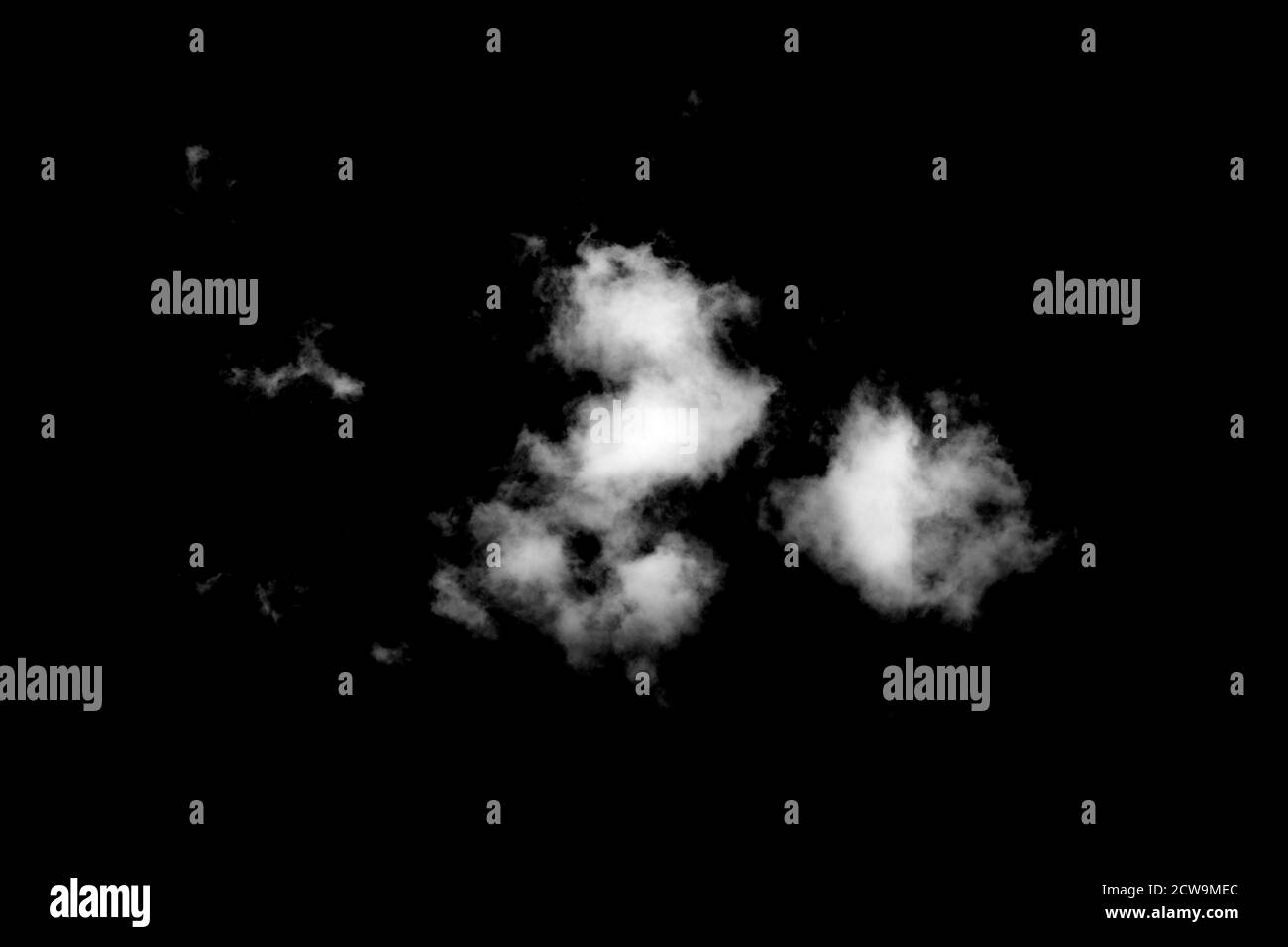 white cumulus cloud isolated on black background Stock Photo - Alamy