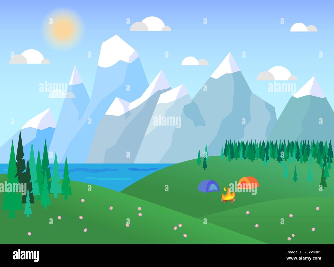 Rocky surface landscape Stock Vector Images - Alamy