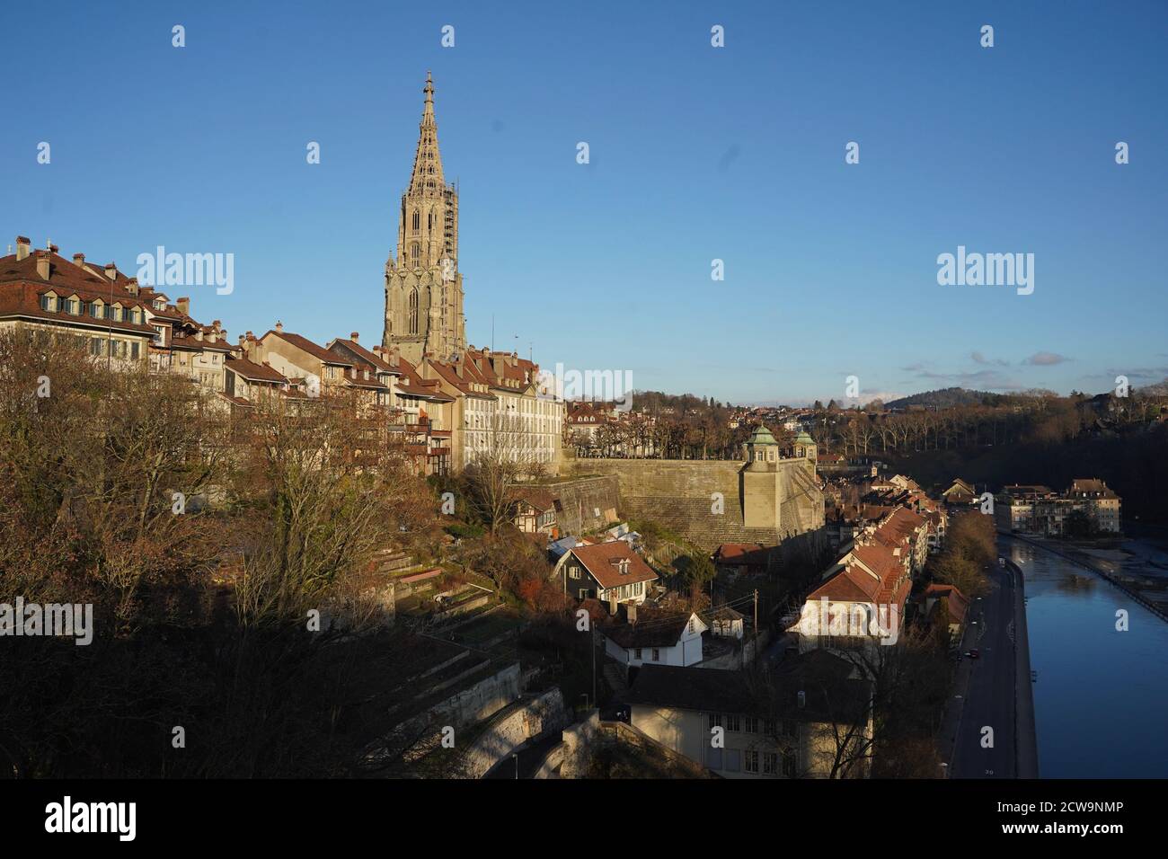 The beautiful old town of Bern at night Stock Photo - Alamy