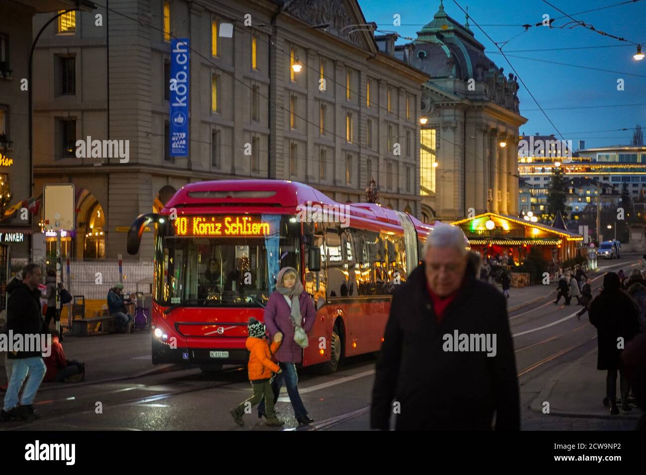 The beautiful old town of Bern at night Stock Photo - Alamy