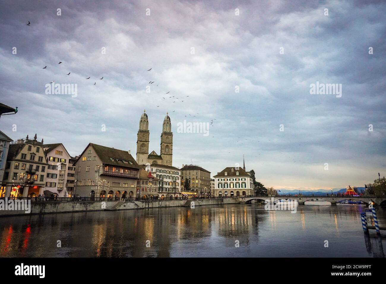 Beautiful Zurich City at Dawn Stock Photo - Alamy