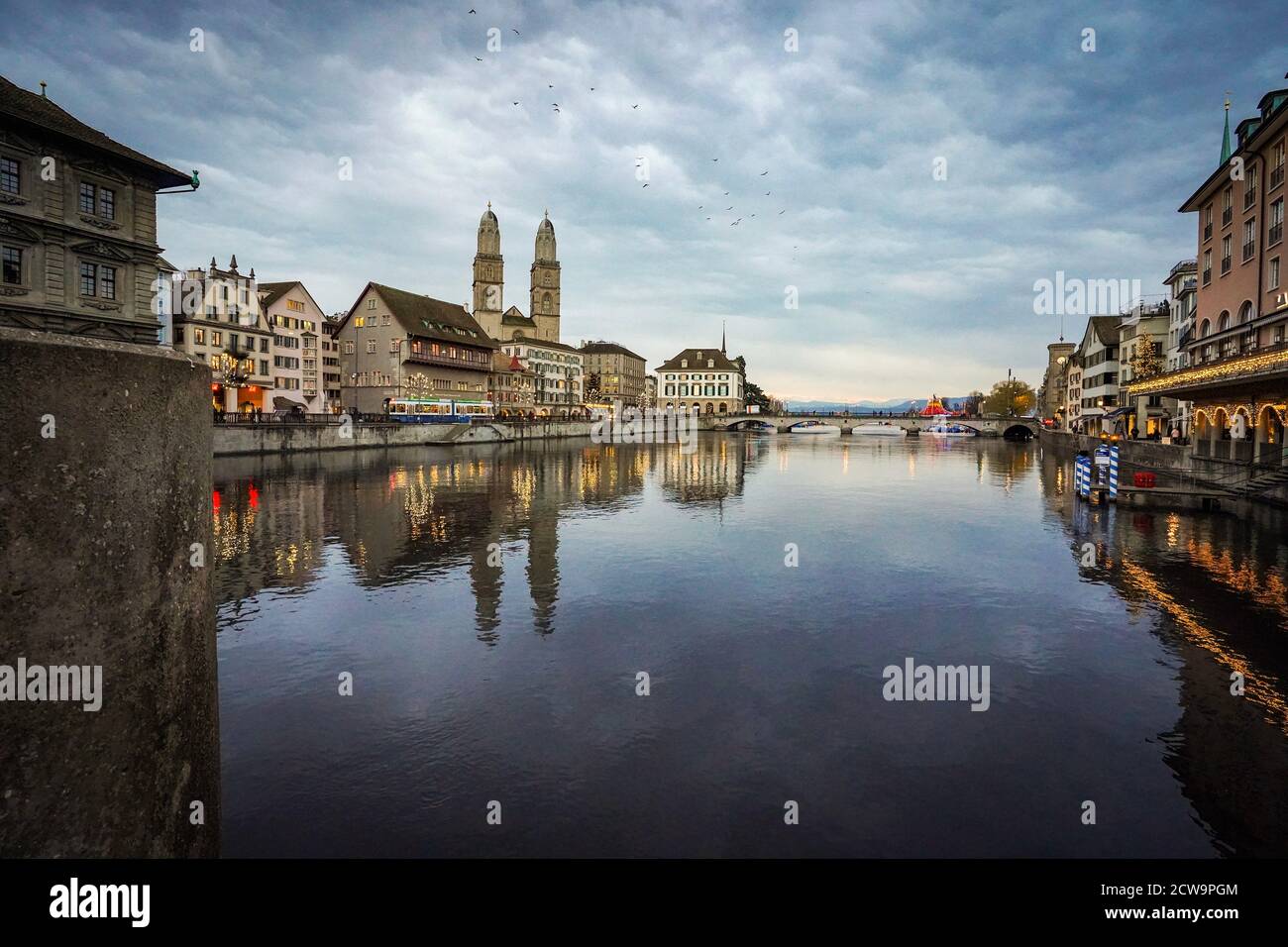 Beautiful zurich city dawn hi-res stock photography and images - Alamy