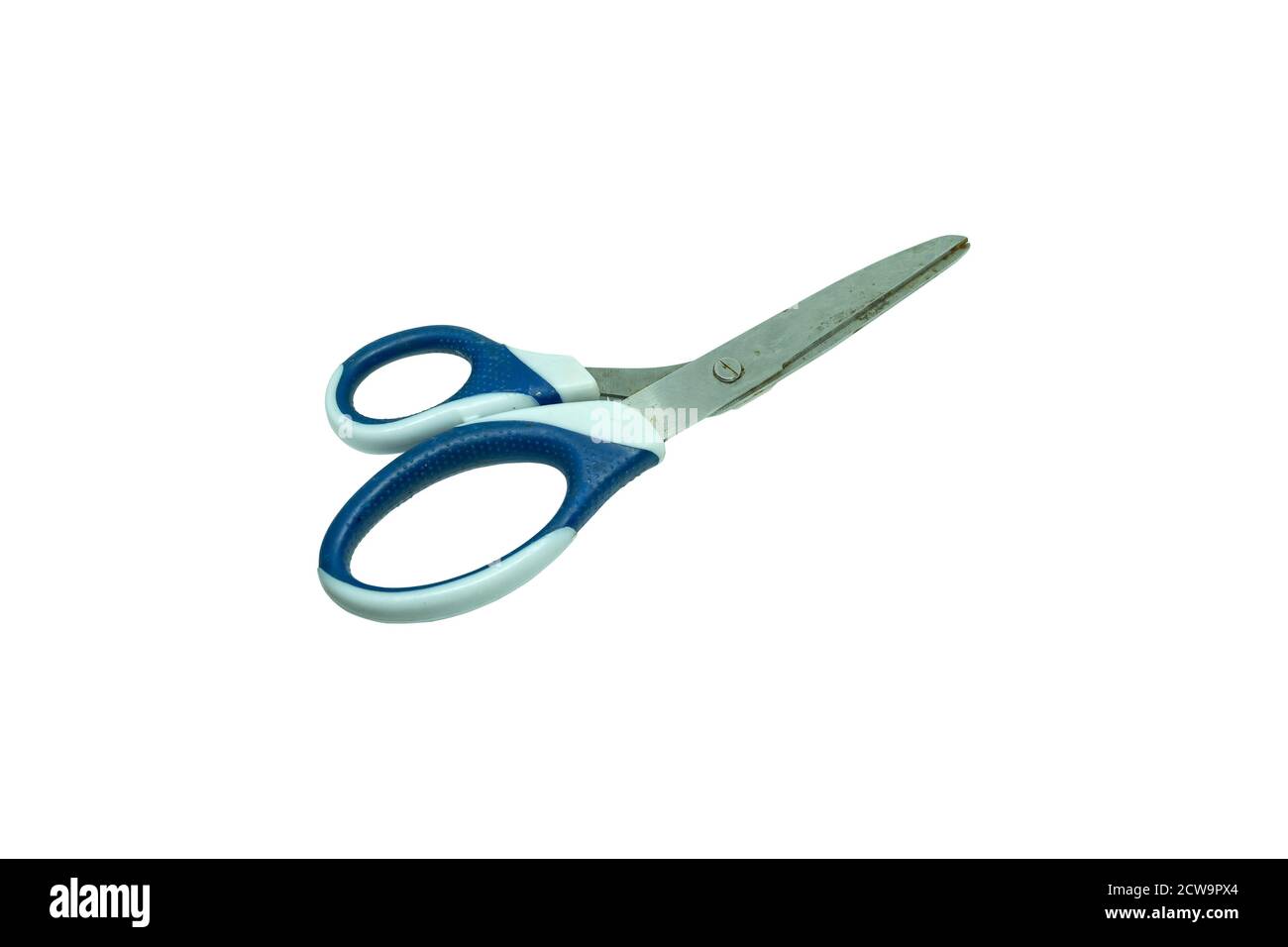 Large Blue Scissors isolated on white background with clipping path ...