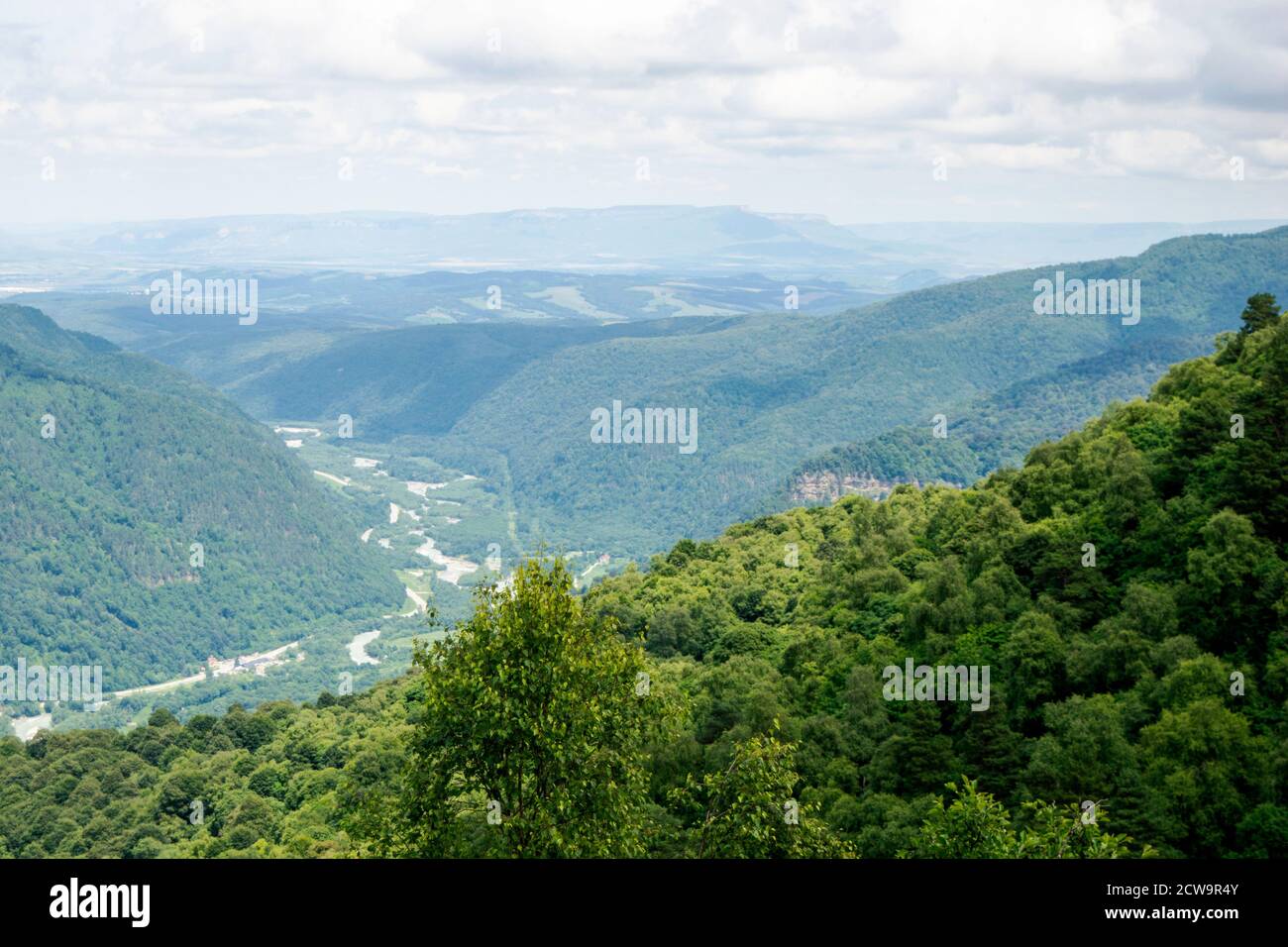 mountain landscape, river valley, mountains, green trees, valley, river ...