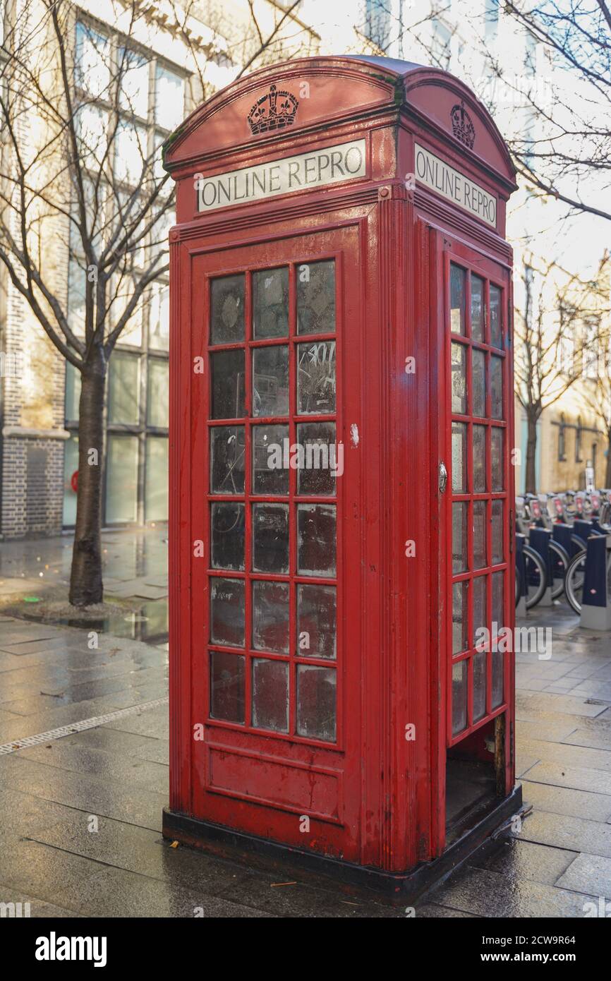 The red telephone booth in London Stock Photo - Alamy