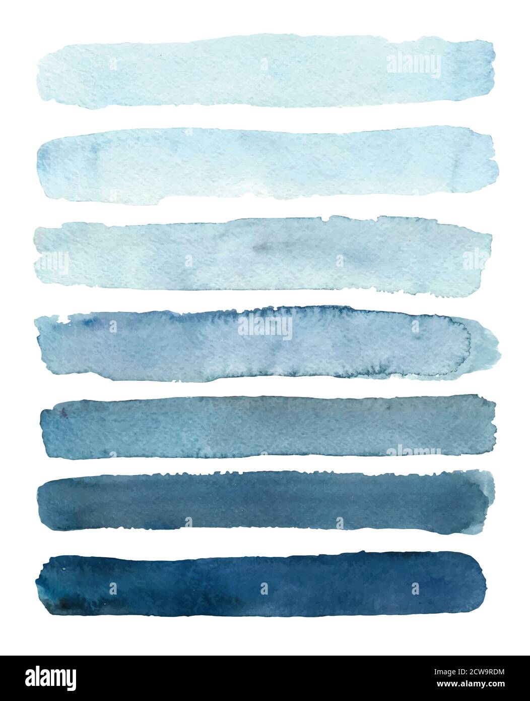 Set of blue gradient watercolor samples. Vector graphic Stock Vector ...