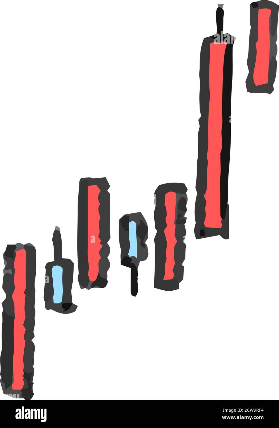 This is a illustration of Illustration showing a stock price surge set ...