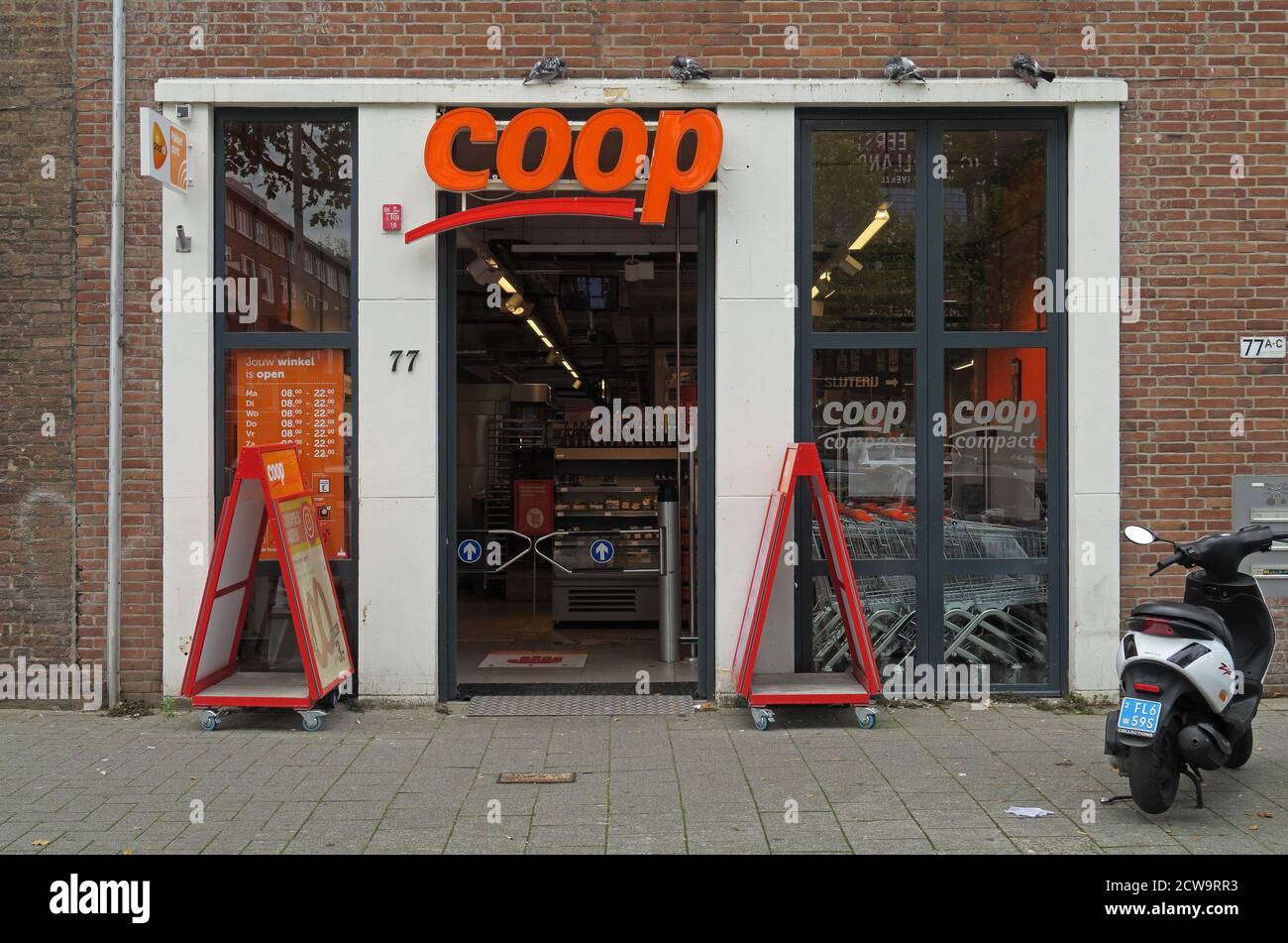 rotterdam, netherlands - 2020-09-09: coop supermarket branch shop at ...
