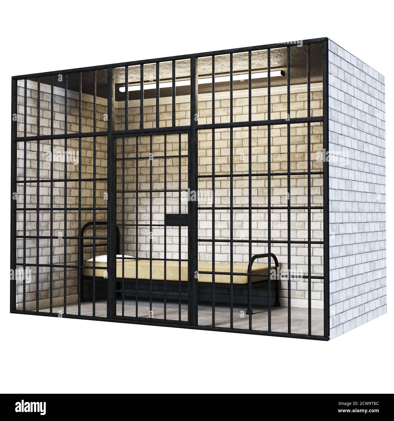 Prison Interior, 3D Illustration, 3D Rendering Stock Photo - Alamy