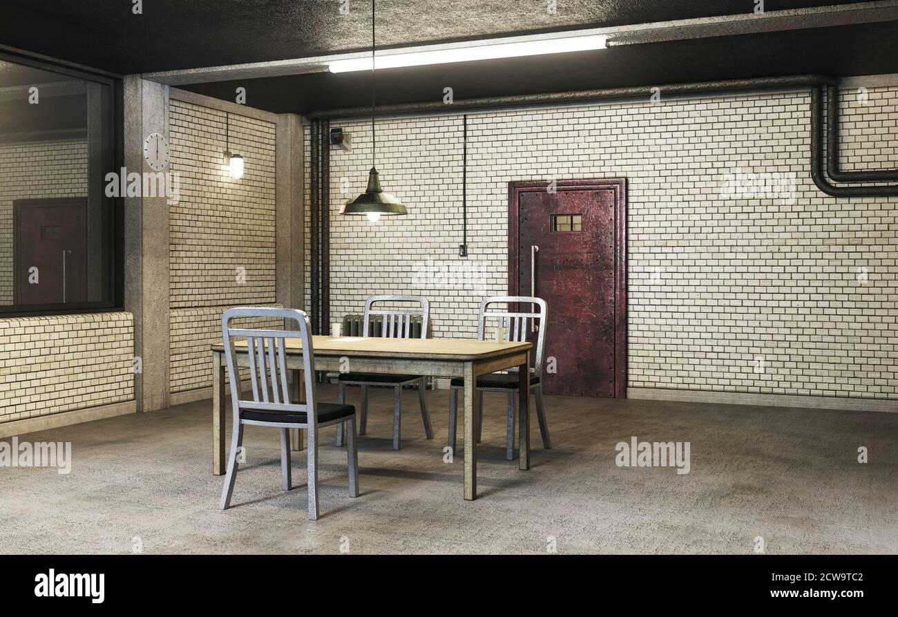 Prison Interior, 3D Illustration, 3D Rendering Stock Photo - Alamy