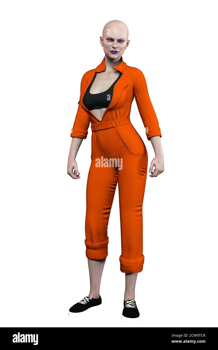 Urban Fantasy Prison Woman, 3D Rendering, 3D Illustration Stock Photo ...