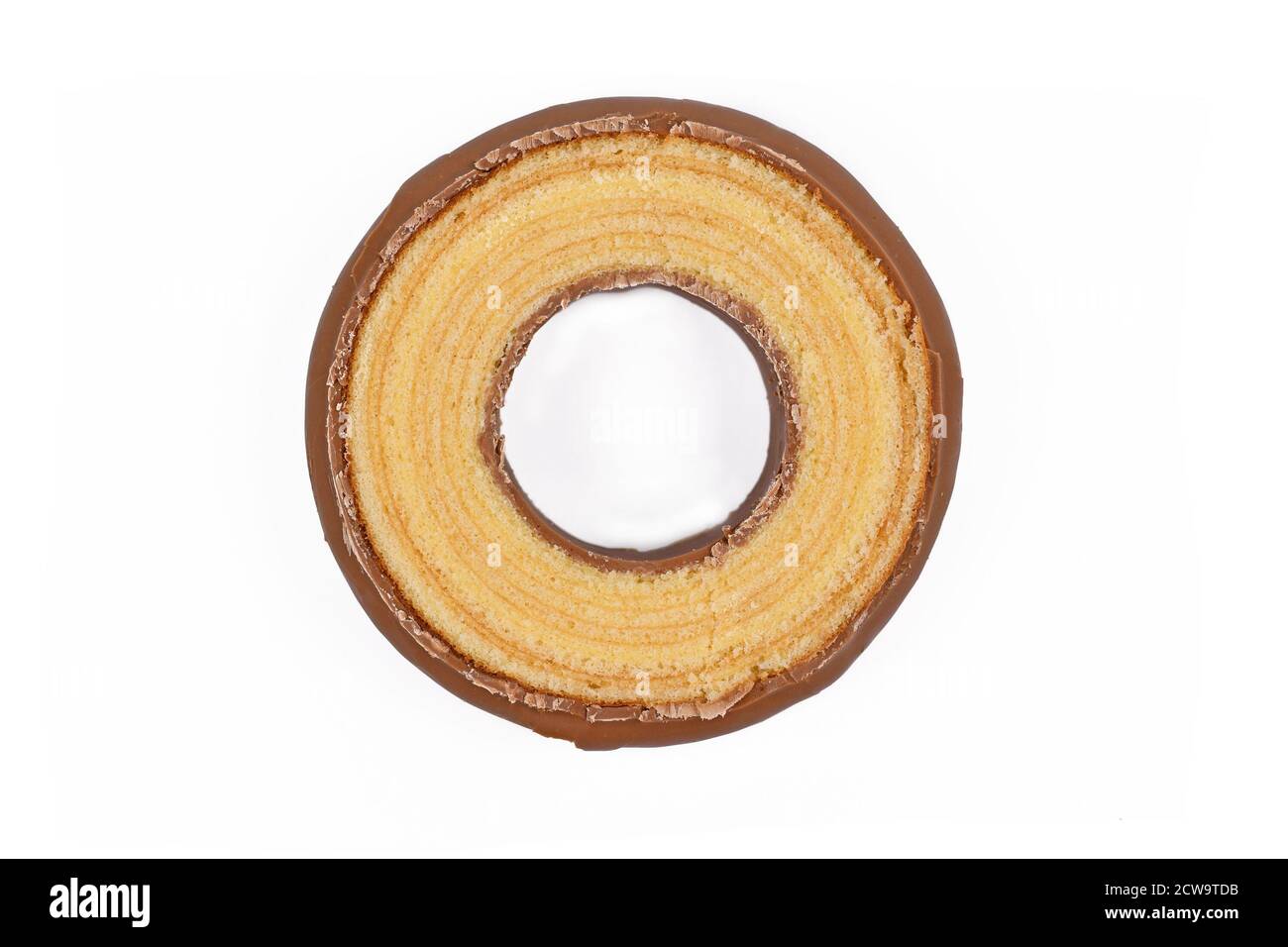 Round slice of traditional German layered winter cake called ...