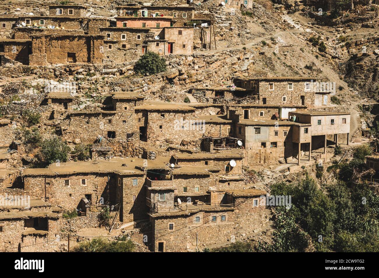 Old rural traditional local village in Morocco. Traditional archival ...