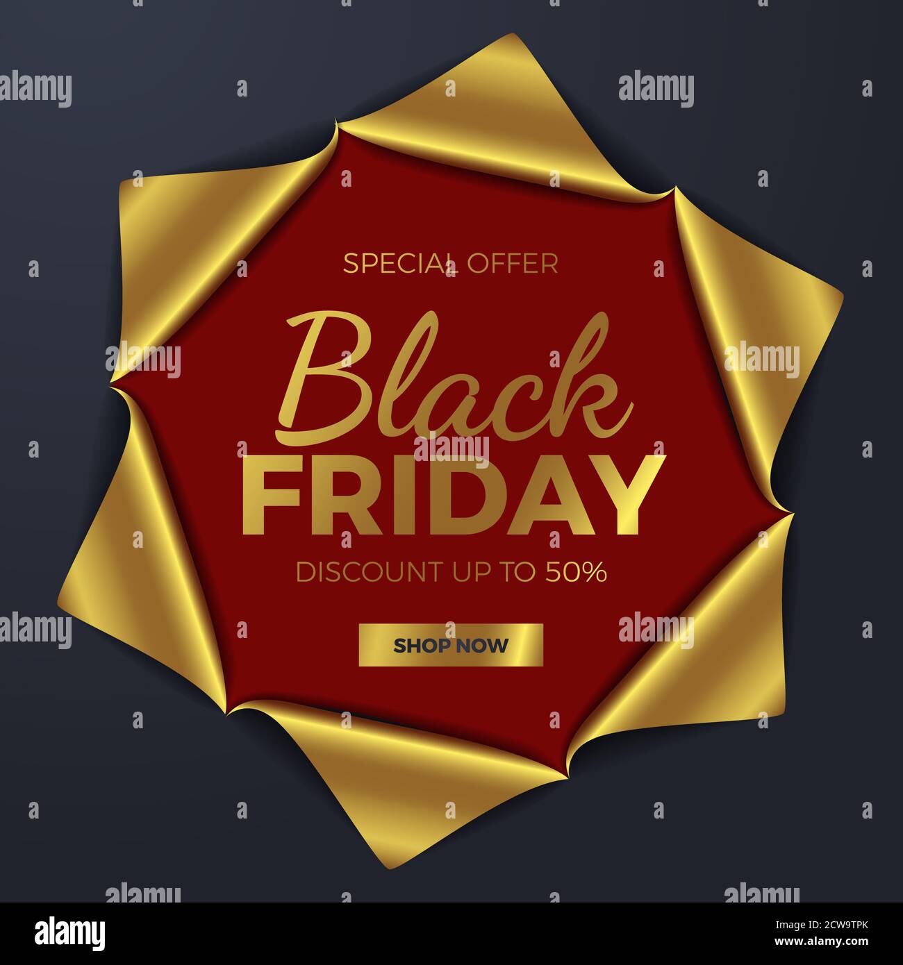 elegant golden paper warp torn at center for black friday shock sale ...