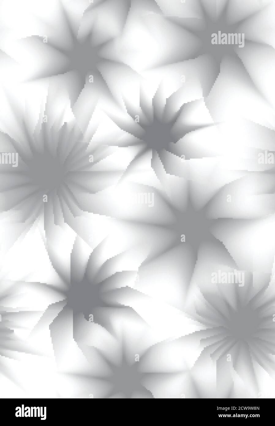 Seamless texture with gray flowers on white background. Vector pattern ...