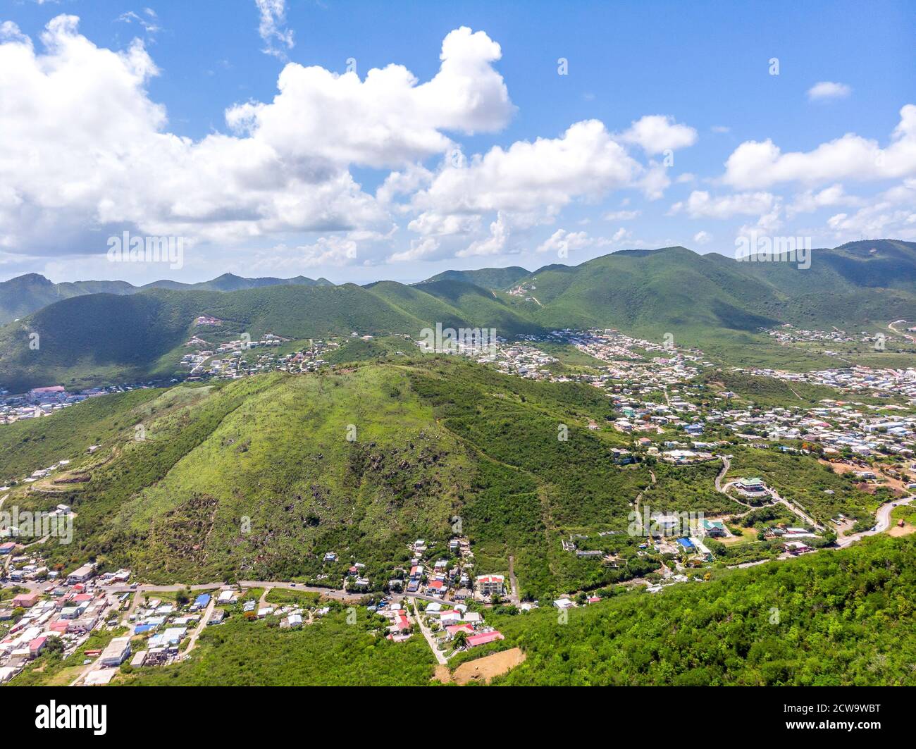 The caribbean island of St.maarten / st.martin cityscape Stock Photo ...